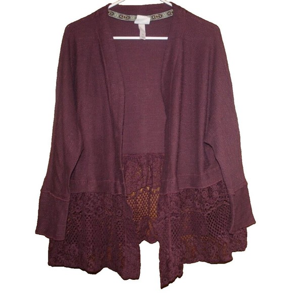 Knox Rose Sweaters Knox Rose Ls Cardigan Sweater Womens Sz S Purple